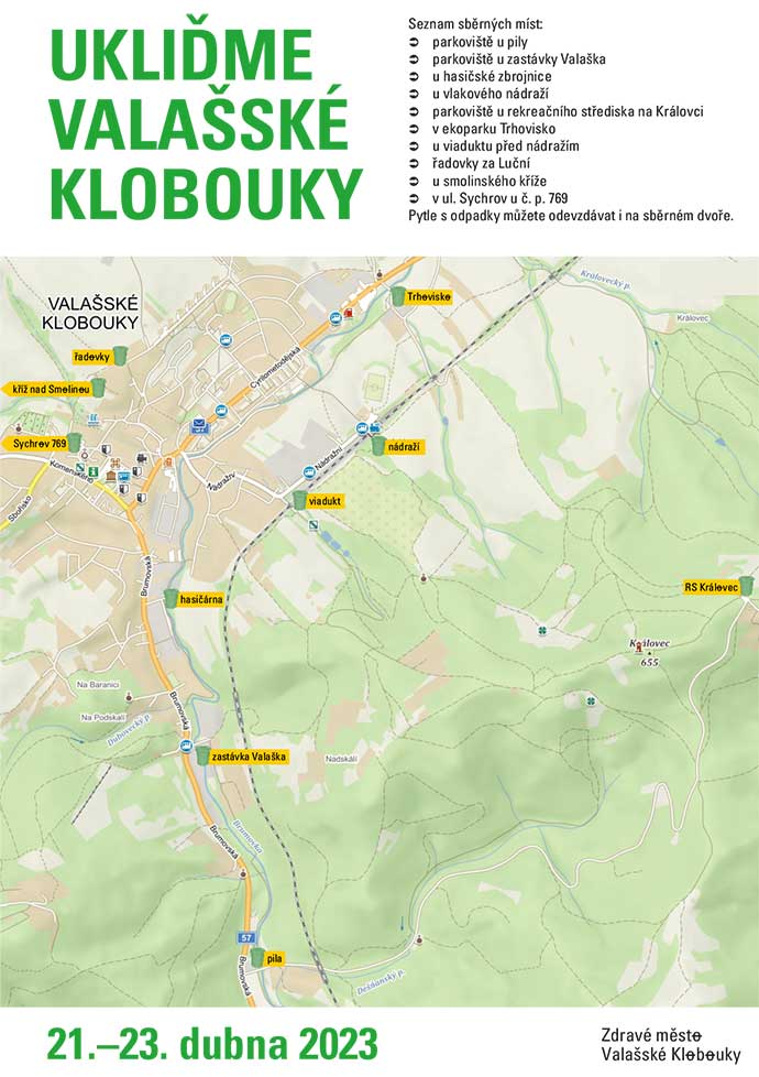Ukliďme Valašské Klobouky: seznam sběrných míst | Region Valašsko